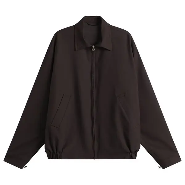 KAPTAIN SUNSHINE Wool Poplin Zip Blouson - Espresso