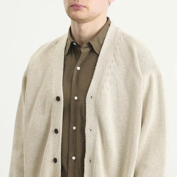 KAPTAIN SUNSHINE Cotton Washi Hand Frame Cardigan