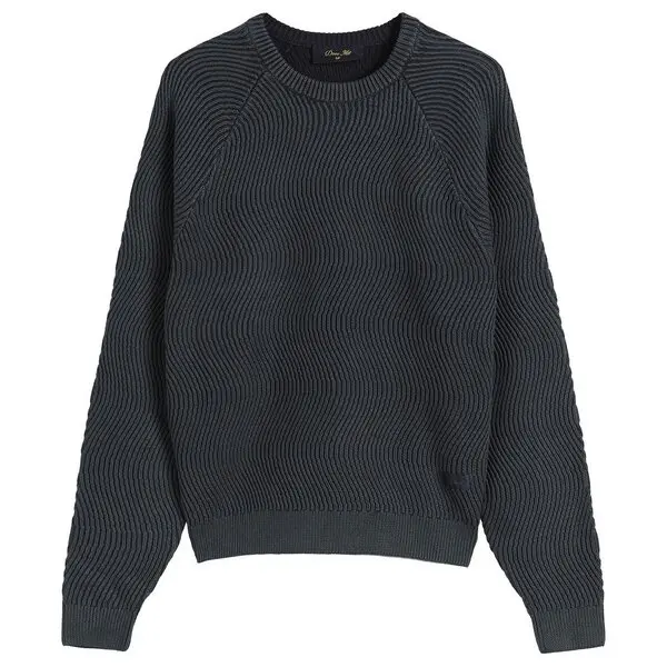 DIME Wave Knit Sweater - Navy