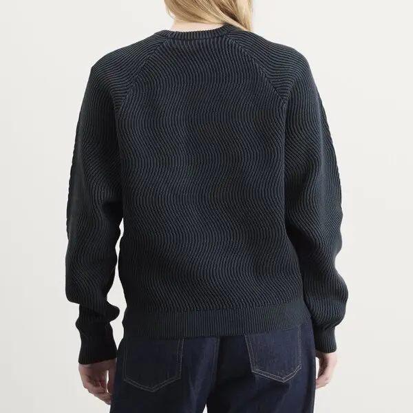DIME Wave Knit Sweater - Navy