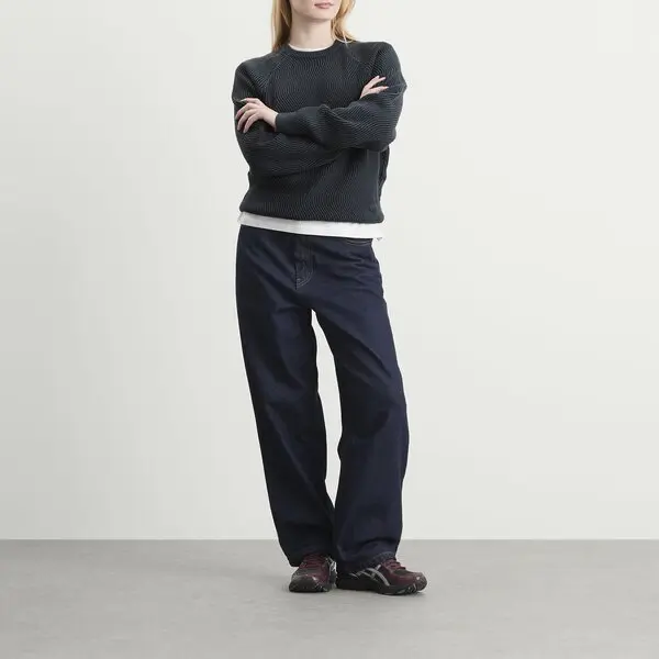 DIME Wave Knit Sweater - Navy