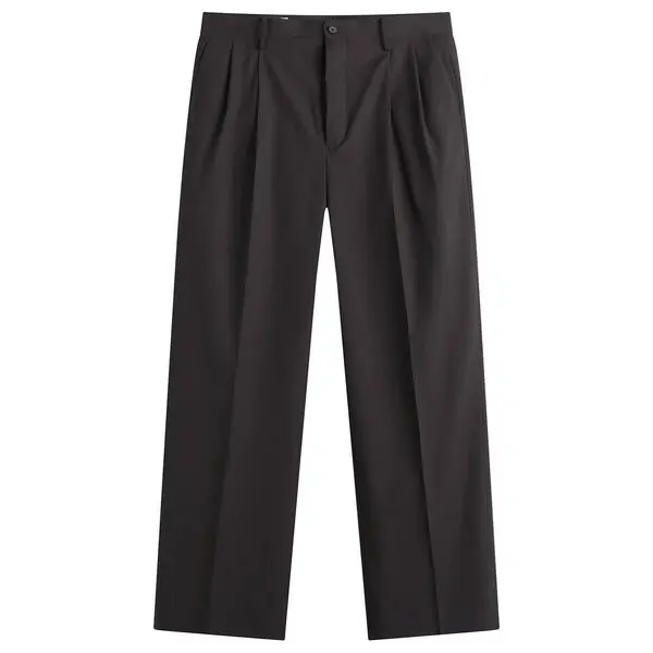 KAPTAIN SUNSHINE Wool Poplin Shoecut Trousers - Espresso