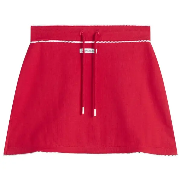 MARINE SERRE Cute 70's Mini Skirt - Red