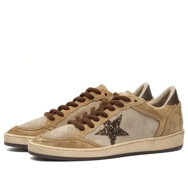 GOLDEN GOOSE Ball Star Distressed Leather Sneakers