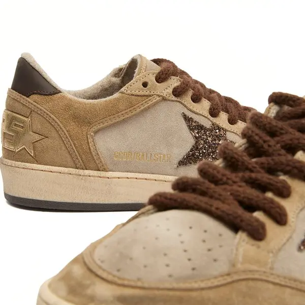 GOLDEN GOOSE Ball Star Distressed Leather Sneakers
