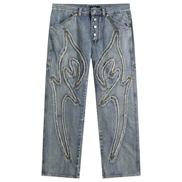 THUG CLUB Tribal Denim Jeans - Blue