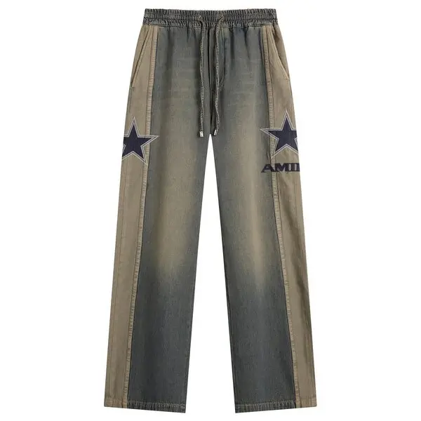 Amiri Sport Denim Track Pants - Worn Slate