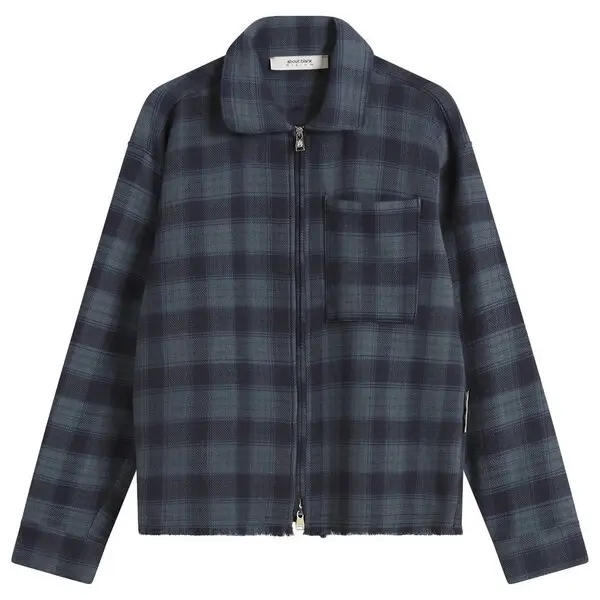 ABOUT:BLANK Plaid Zipped Overshirt - Black