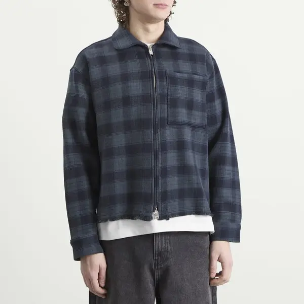 ABOUT:BLANK Plaid Zipped Overshirt