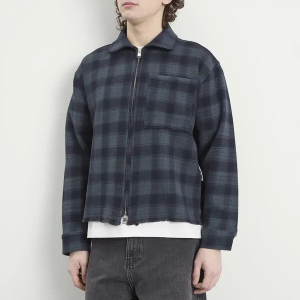 ABOUT:BLANK Plaid Zipped Overshirt