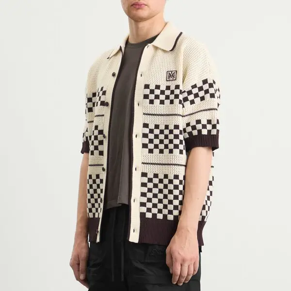 Amiri Checkered Mesh Shirt