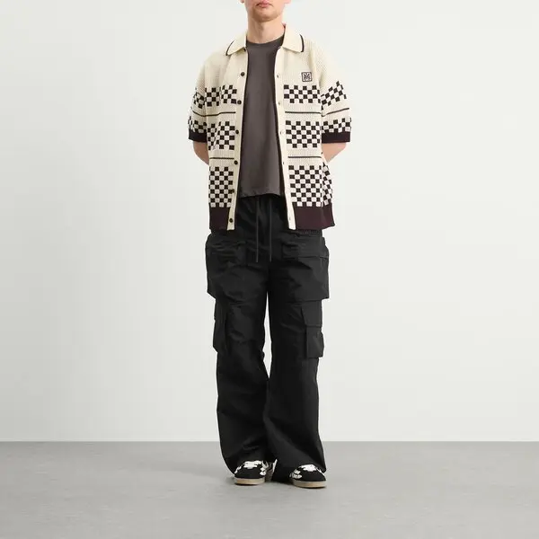 Amiri Checkered Mesh Shirt
