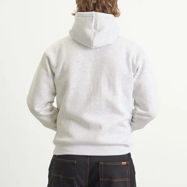 BUTTER GOODS Plaid Logo Applique Hoodie - Ash