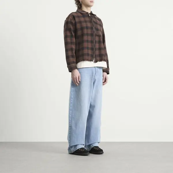ABOUT:BLANK Plaid Zipped Overshirt