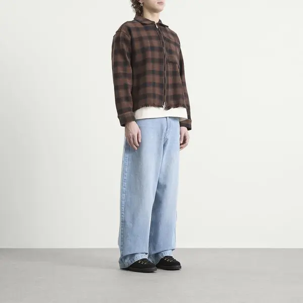 ABOUT:BLANK Plaid Zipped Overshirt In | Size: | 100% Cotton | End Clothing