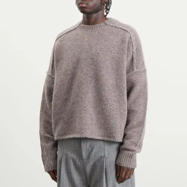 ABOUT:BLANK Exposed Mock Neck Jumper - Biscuit