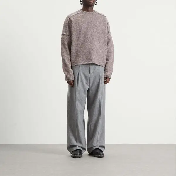 ABOUT:BLANK Exposed Mock Neck Jumper - Biscuit