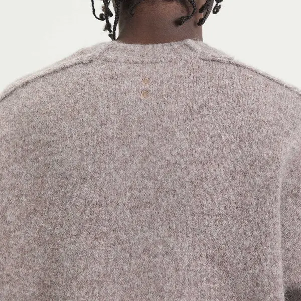 ABOUT:BLANK Exposed Mock Neck Jumper - Biscuit
