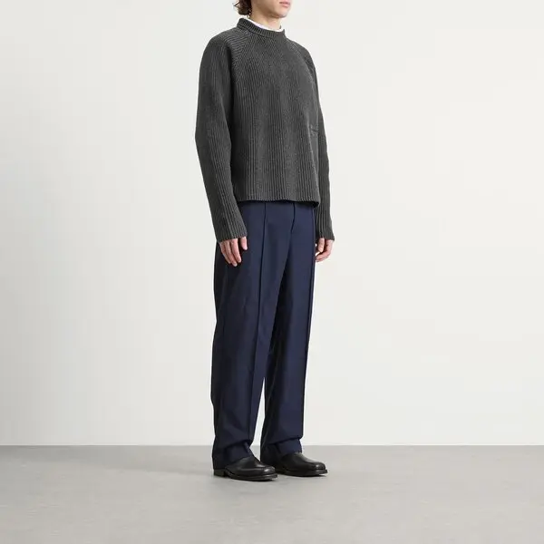 ABOUT:BLANK Rib Mock Neck Crew