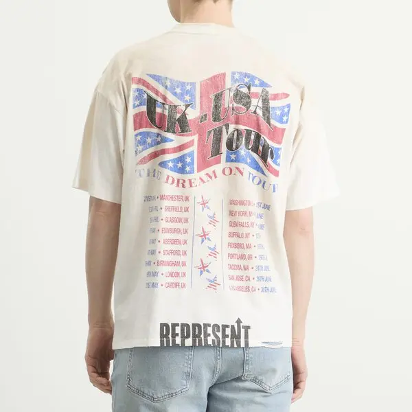 REPRESENT The American Dream On Tour T-shirt - Washed Ecru