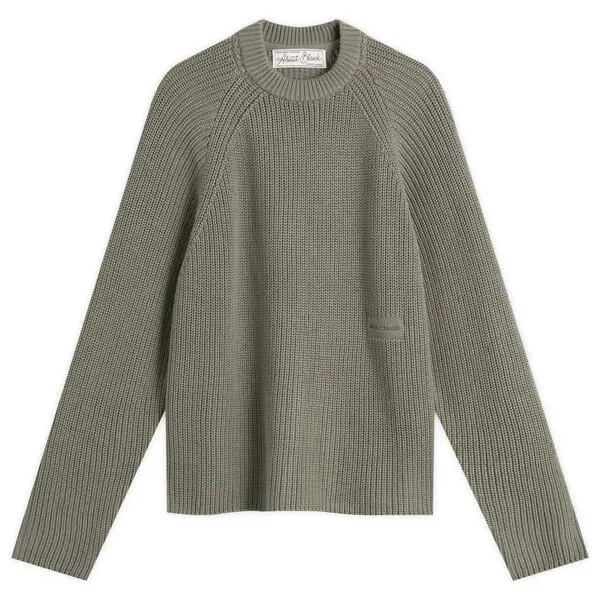 ABOUT:BLANK Rib Mock Neck Crew - Sage