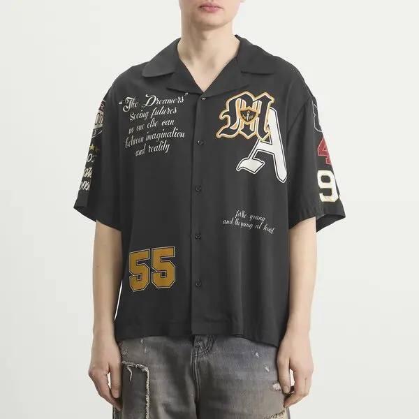 Amiri Varsity Patch Camp Shirt