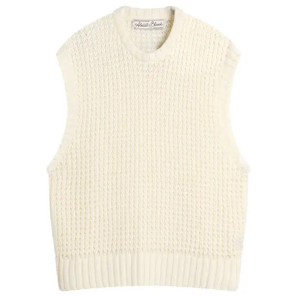 ABOUT:BLANK Moss Stitch Knitted Vest - Ecru