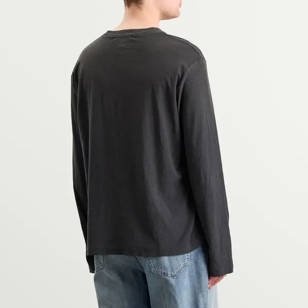 Acne Studios Edden 1996 Logo Long Sleeve T-shirt - Faded Black