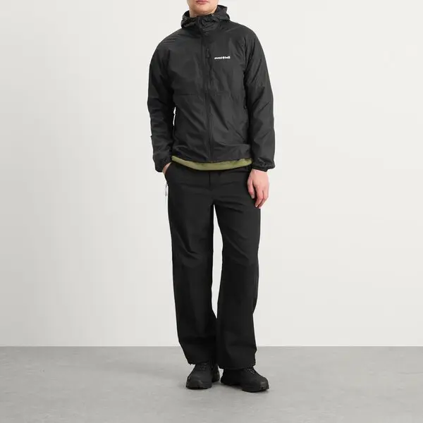 MONTBELL Wind Blast Hooded Jacket - Black