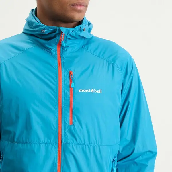 MONTBELL Wind Blast Hooded Jacket - Turquoise