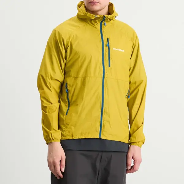 MONTBELL Wind Blast Hooded Jacket - Yellow
