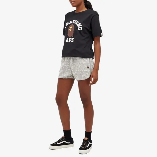 A BATHING APE Neon Camo Jacquard Shorts