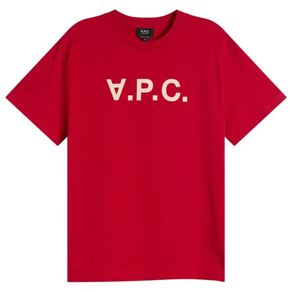 A.p.c. Vpc Logo T-shirt - Red/ecru