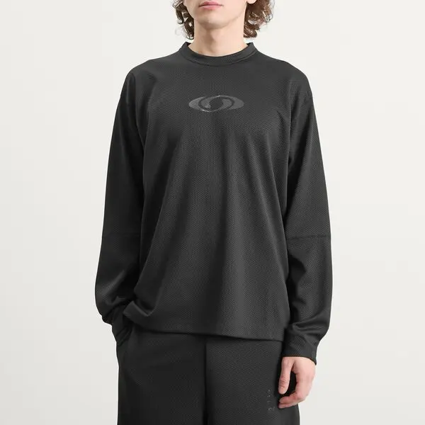 MAISON MARGIELA X Salomon Long-sleeved Perforated Mesh Top - Washed Black