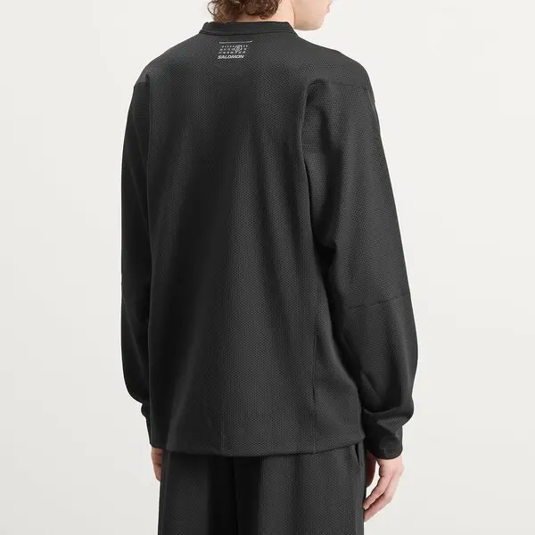 MAISON MARGIELA X Salomon Long-sleeved Perforated Mesh Top - Washed Black
