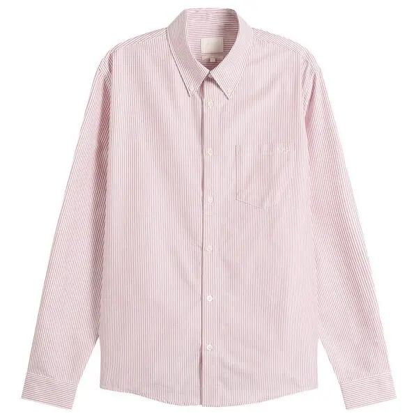 A.p.c. Button Down Stripe Shirt - Red