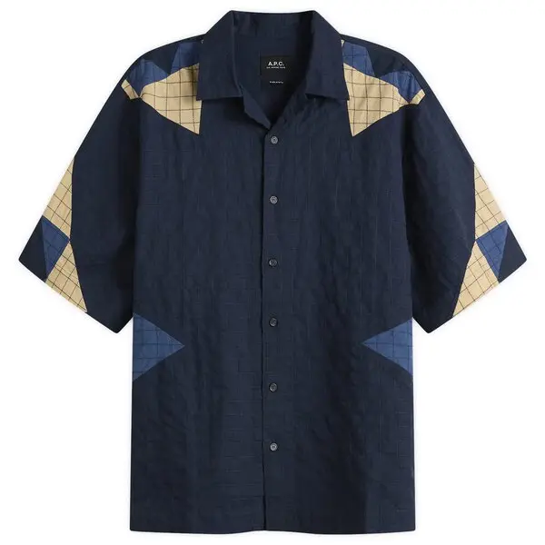 A.p.c. Patchwork Shirt Jacket - Indigo