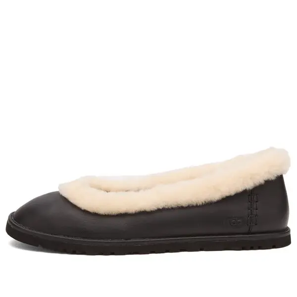 UGG Zora Leather Ballet Flat - Black