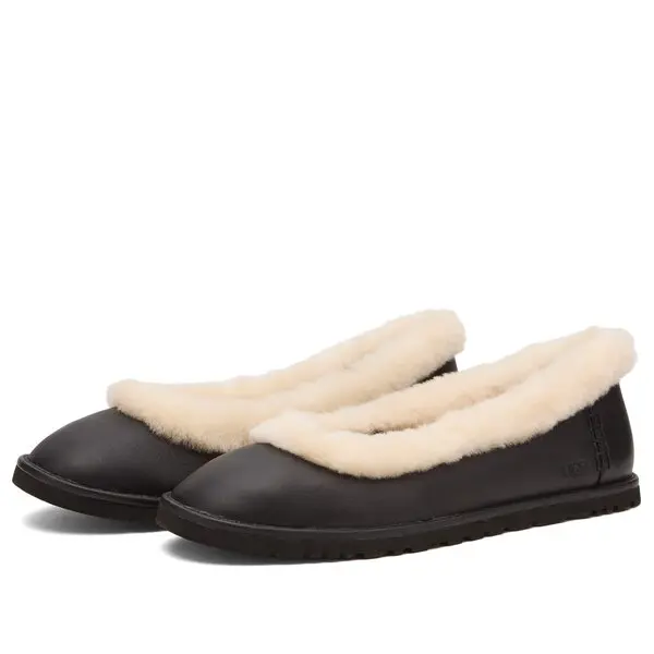 UGG Zora Leather Ballet Flat - Black