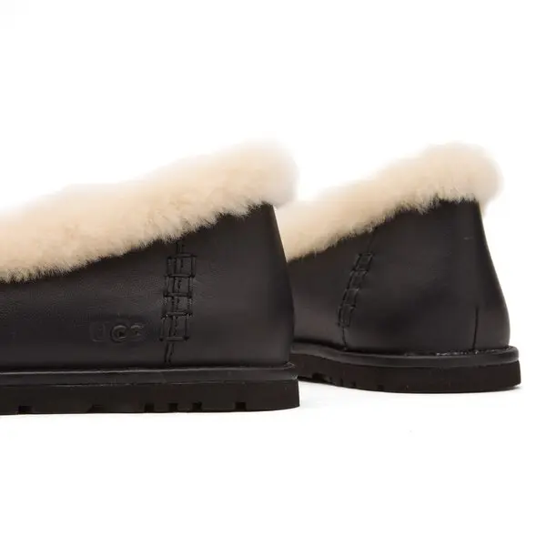 UGG Zora Leather Ballet Flat - Black