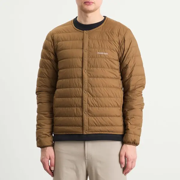 MONTBELL Superior Down Round Neck Jacket - Tan