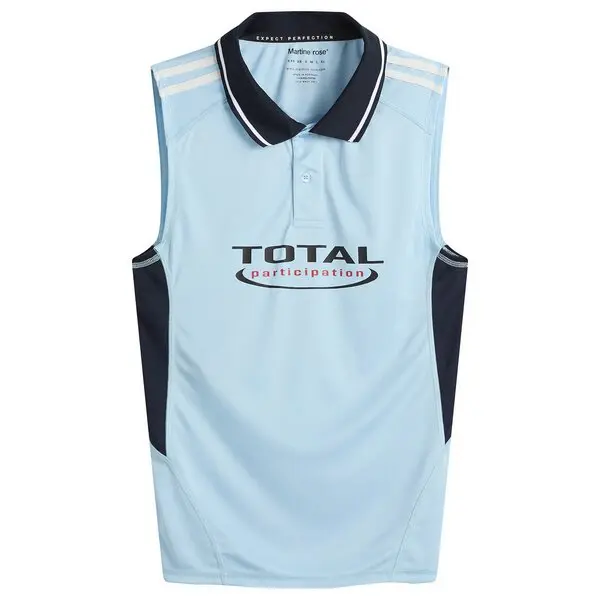Martine Rose Shrunken Stretch Football Vest - Blue