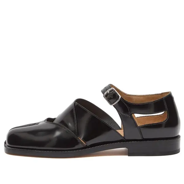 MAISON MARGIELA Tabi Leather Sandals - Black