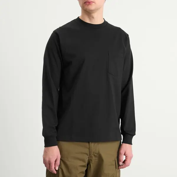 BEAMS Long Sleeve Pocket T-shirt - Black