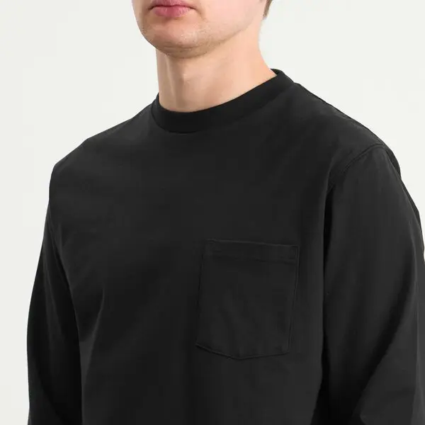 BEAMS Long Sleeve Pocket T-shirt - Black