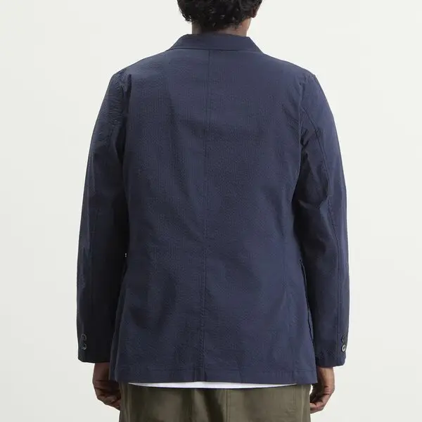 BEAMS 3 Button Coolmax® Seersucker Blazer
