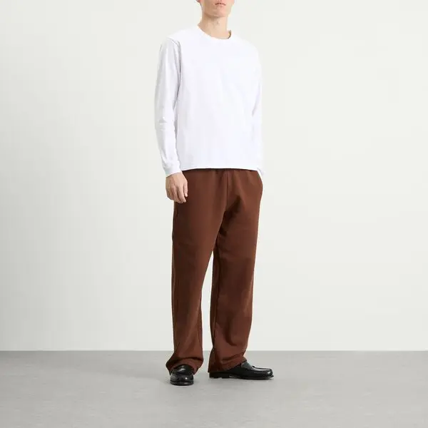 LES TIEN Heavyweight Binded Classic Long Sleeve T-shirt - White