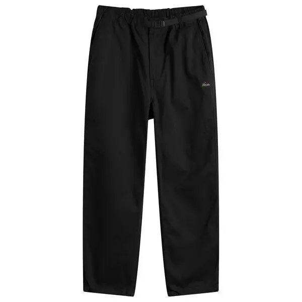 NANGA Weaving Belt Chino Tapered Trousers - Black