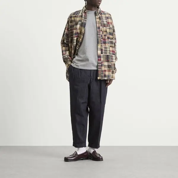 BEAMS 2 Pleat Denim Trousers