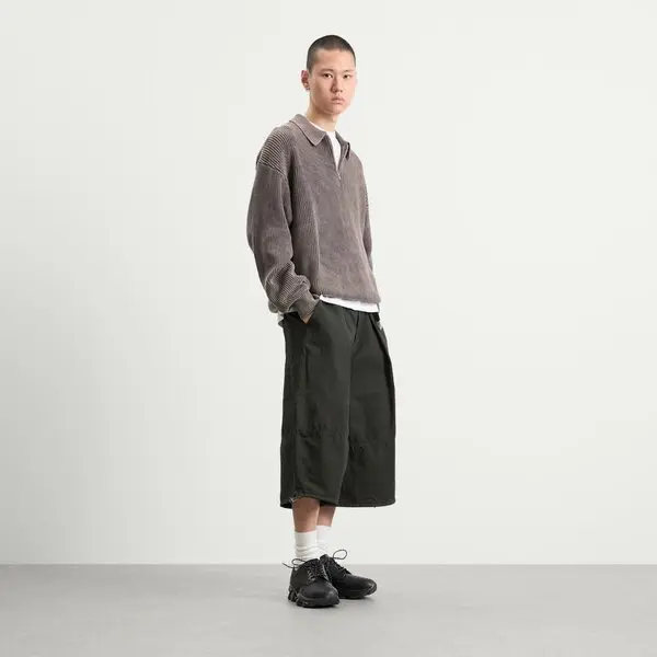 BOUND Acid Wash Half Zip Pullover